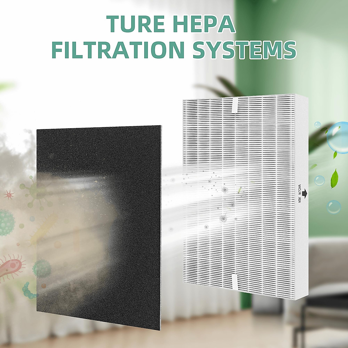 APPLIANCEMATES AP-1512HH Filter Replacement for Coway Airmega 200M Air Purifier AP-1512HH AP1512HH AP-1518R AP-1519P, Part # 3304899, 2 HEPA and 4 Carbon Filters