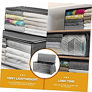 STOBAZA Box Multi-function Coats Reinforced Bag Foldable Containers Bins Oxford Sturdy Blankets Sweaters T- Holder Practical Container Stackable Wardrobe Frame Handle Window Blanket Clo