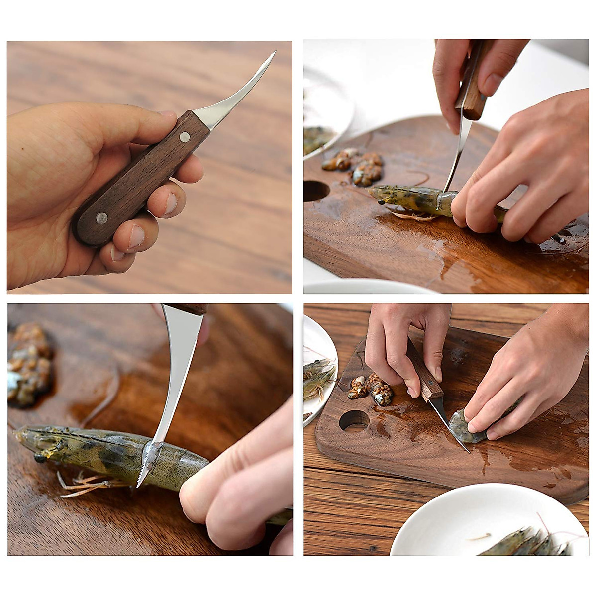Shrimp Deveiner Tool And Shrimp Peeler Set, Set Of 2 Shrimp Cleaner Peels Shrimp Prawn Outer Shell And Deveins It!