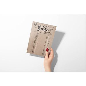 Your Main Event Prints Bridal Shower Games, Fun Activities, Kraft Minimalist Style (Bible Couples Game)