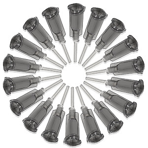 Moicstiy 100 Pack Blunt Tip Dispensing Needle with Luer Lock 0.5 Inch 16 Ga (Gray)