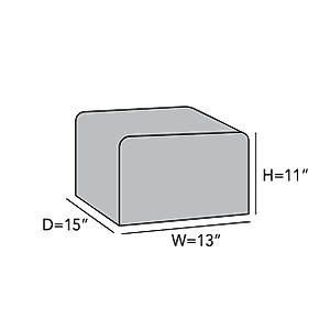 Covermates Keepsakes - Rectangular Appliance Cover - Dust Protection - Stain Resistant - Washable - Appliance Cover-Black