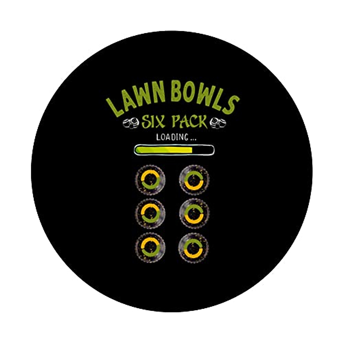 Funny Lawn Bowls Six Pack Idea For Men & Lawn Bowling PopSockets Swappable PopGrip
