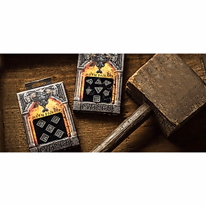 Q-Workshop Metal Dwarven 7 Polyhedral RPG Ornamented Dice Set