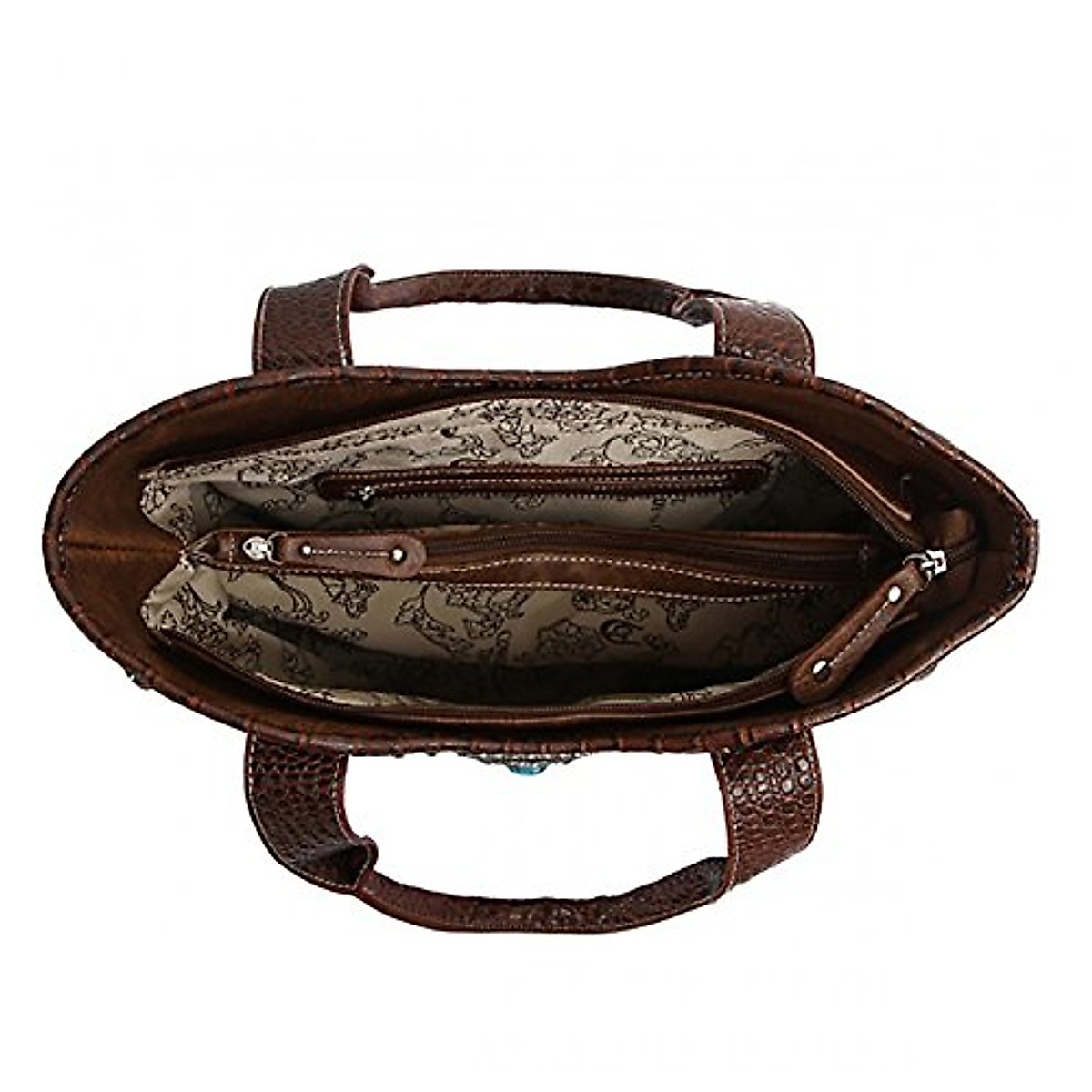 Cowgirl Trendy Western Style Concealed Carry Pocket Country Fringe Purse Handbag Totes Shoulder Bag Brown