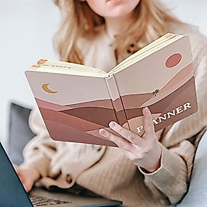 JueNi Daily To Do List Planner Notebook with Stickers (8”x 6”) - 2023 6 Months Undated Task Checklist Academic Planner Journal with Stickers for Time Management- Office Supplies to Organize Appointments & Schedules, Plan Agendas, And Boost Productivity- P