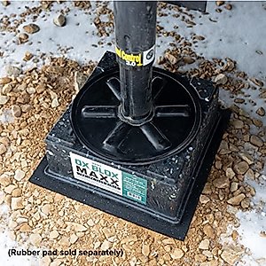 OX BLOX MAXX (4-Pack), RV Jack Block for 9" Round Feet | 5th Wheel Camper Blocks for Stabilizers and Tongue Jack | 9" and Smaller Jack feet nest securely Within ridges | 4 Blocks