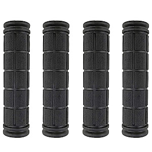 Zelerdo 2 Pairs Bike Handlebar Grips for Bikes (Black)
