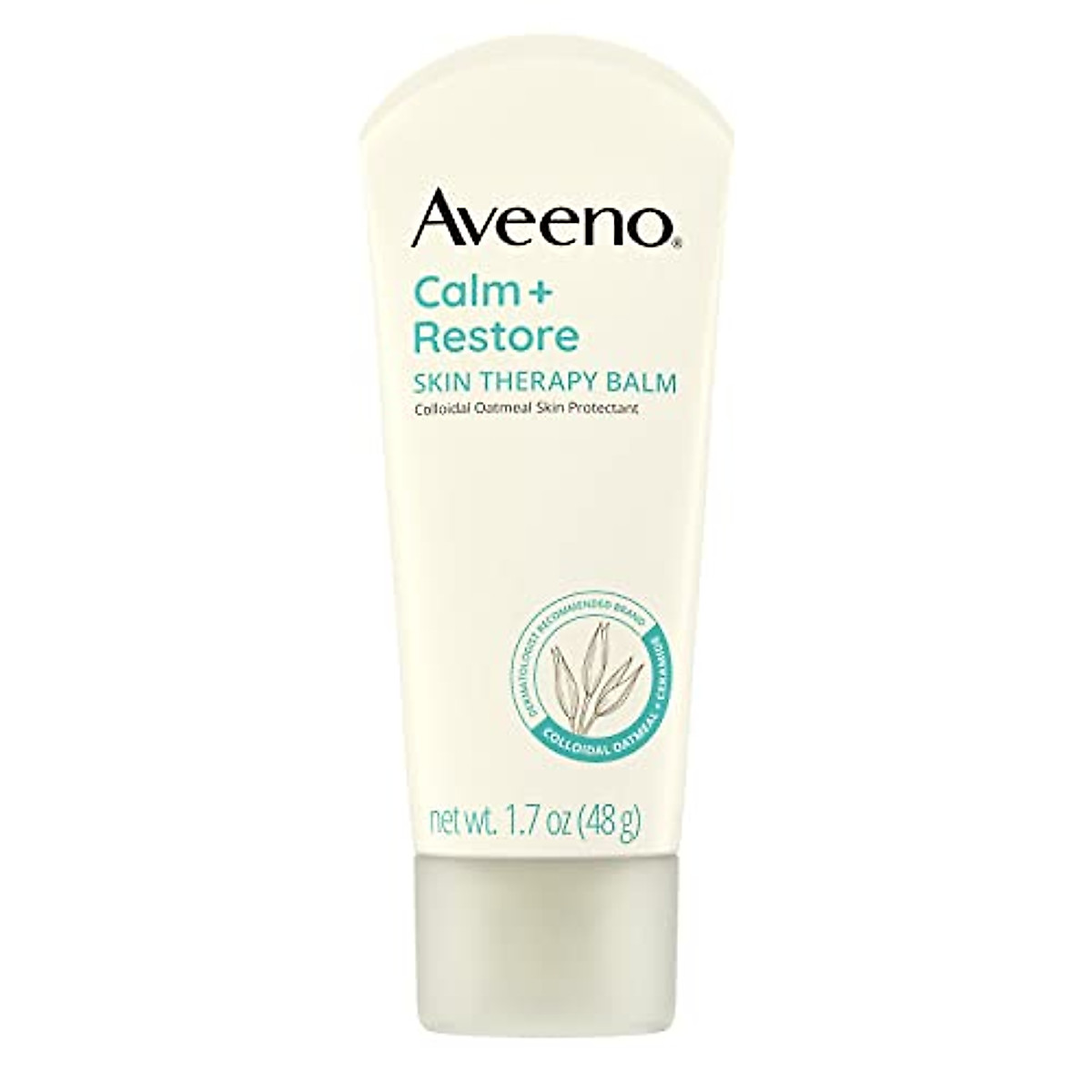 Aveeno Calm + Restore Skin Therapy Balm, Soothing & Moisturizing Skin Protectant for Sensitive Skin, Colloidal Oatmeal & Ceramide to Help Fight Dry Skin, Fragrance- & Steroid-Free, 1.7 oz