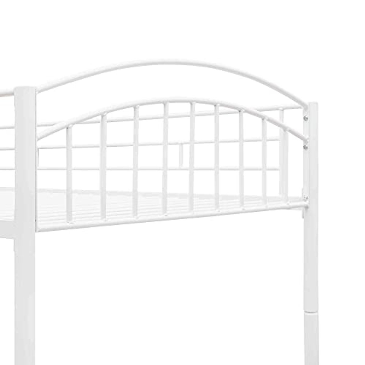 Cotoala Twin Over Twin Metal Bunk Bed with Guardrails and Steel Ladder, Can Be Split into Two, Space Saver Design, No Box Spring Needed
