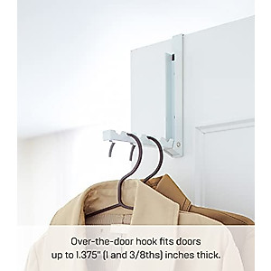 Yamazaki Home 7161 Over The Door Alloy Steel Hooks - Folding Hanging Coat Rack