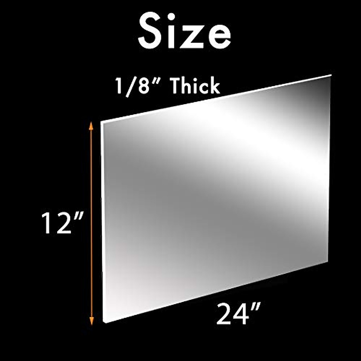 CALPALMY 12 x 24” Clear Acrylic Sheet Plexiglass – 1/8” Thick; Use for Craft Projects, Signs, Display Cases, Sneeze Guard and More; Cut with Cricut, Engraver, Saw or Hand Tools – No Knives