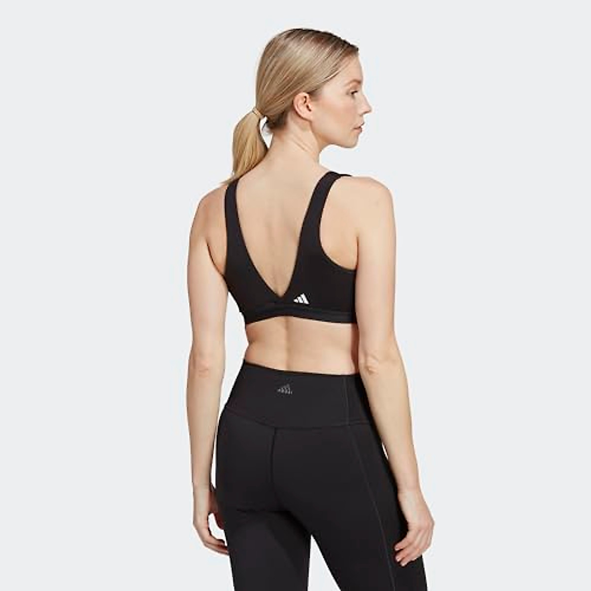 adidas Women's Yoga Essentials Studio Light Support Nursing Bra, Black, Large DD