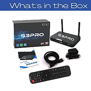 New 2022 Android TV Box S3 Pro, Android 9 with Voice Command Remote