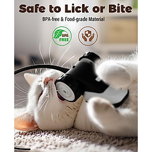 CYROS 3-in-1 Interactive Cat Toy - 2-Speed Automatic Moving Mouse Cat Toys Self Play with 2pcs Hanging Feather String Ribbon and Wiggly Silicone Mice Tail for Bored Indoor Adult Cats Kittens