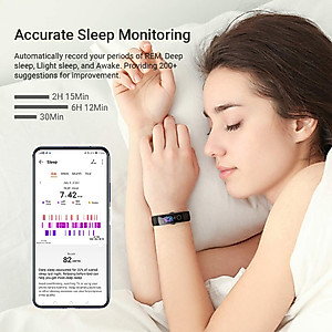 Docooler Honor Band 5 Smart Bracelet Watch Faces Smart Fitness Timer Intelligent Sleep Data Real-Time Heart Rate Monitoring 5ATM Waterproof Swim Stroke Recognition BT 4.2 Wristwatch (Navy Blue)