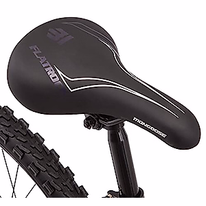 Mongoose Flatrock 21-Speed Hardtail Mountain Bike, 26-Inch Wheels, for Men and Women, Front Suspension, 16-Inch Lightweight Aluminum Frame, Purple