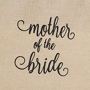 Hortense B. Hewitt Wedding Accessories Lined Natural Jute Tote Bag, 17.5 x 11.5-Inches, Mother of the Bride
