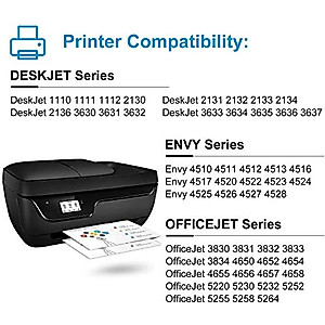 greencycle Re-Manufactured 63XL 63BXL Ink Cartridge Compatible for HP HP Envy 4510 4528 OfficeJet 4658 5255 5258 DeskJet 1110 2130 3636 All-in-One Printer, with New Version chip (Black, 10 Pack)