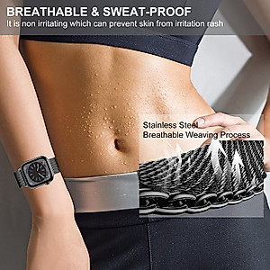 Pippia Milanese Loop with Magnetic Clasp Compatible with Apple Watch Band 38mm 40mm 41mm 42mm 44mm 45mm 49mm, Stainless Steel Mesh Metal Strap for iWatch Series 9 Ultra SE 8 7 6 5 4 3 2 1, Women Men