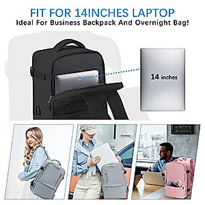 Travel Backpack for Women Men, Airline Approved Carry On Luggage Backpacks for Travel, Waterproof Laptop Backpack Casual Daypack Hiking Backpack with USB Charging Port Shoe Compartment