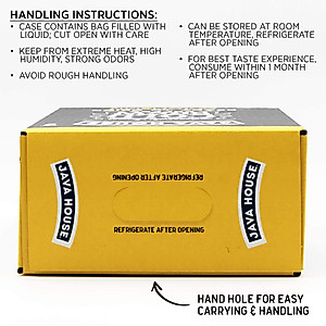 Java House Cold Brew Coffee On Tap, (128 Fluid Ounce Box) Not a Concentrate, No Sugar, Ready to Drink Liquid (Colombian Roast)