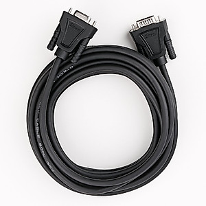 DTech DB9 RS232 Serial Cable Male to Female Null Modem Cord Full Handshaking 7 Wire Crossover for Data Communication (15 Feet, Black)