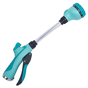 Sprout 65104-AMZ Melnor 8-Pattern 15" Watering Wand and QuickConnect Product Adapter Amazon Bundle, Gooseberry Green