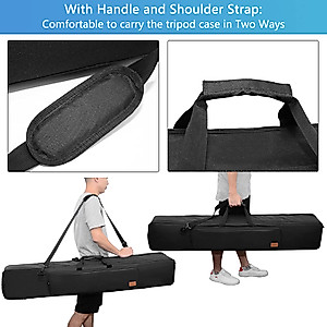 TORIBIO Tripod Case Bag 50"x8.2"x8.2"/127x21x21cm with Padded Water-resistant Heavy-Duty Multi-Function Tripod Carrying Case with Strap,Suit for Lights, Speakers, Cameras, Booms, Microphone Stands