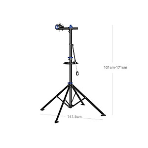 Cross Land Bike Repair Stand with Quick Release Bicycle Maintenance Rack Bike Workstand Height Adjustable and Portabl with Tool Tray Extensible Bike Repair Rack for Road & Mountain Bikes