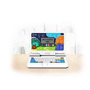 Discovery Kids Teach & Talk Swivel Laptop, Children’s Educational Interactive Computer, 60 Challenging Games and Activities, LCD Screen, Keyboard and Mouse Included