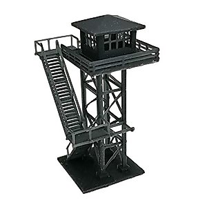 Outland Models Railroad Scenery Large Watchtower Black N Scale 1:160
