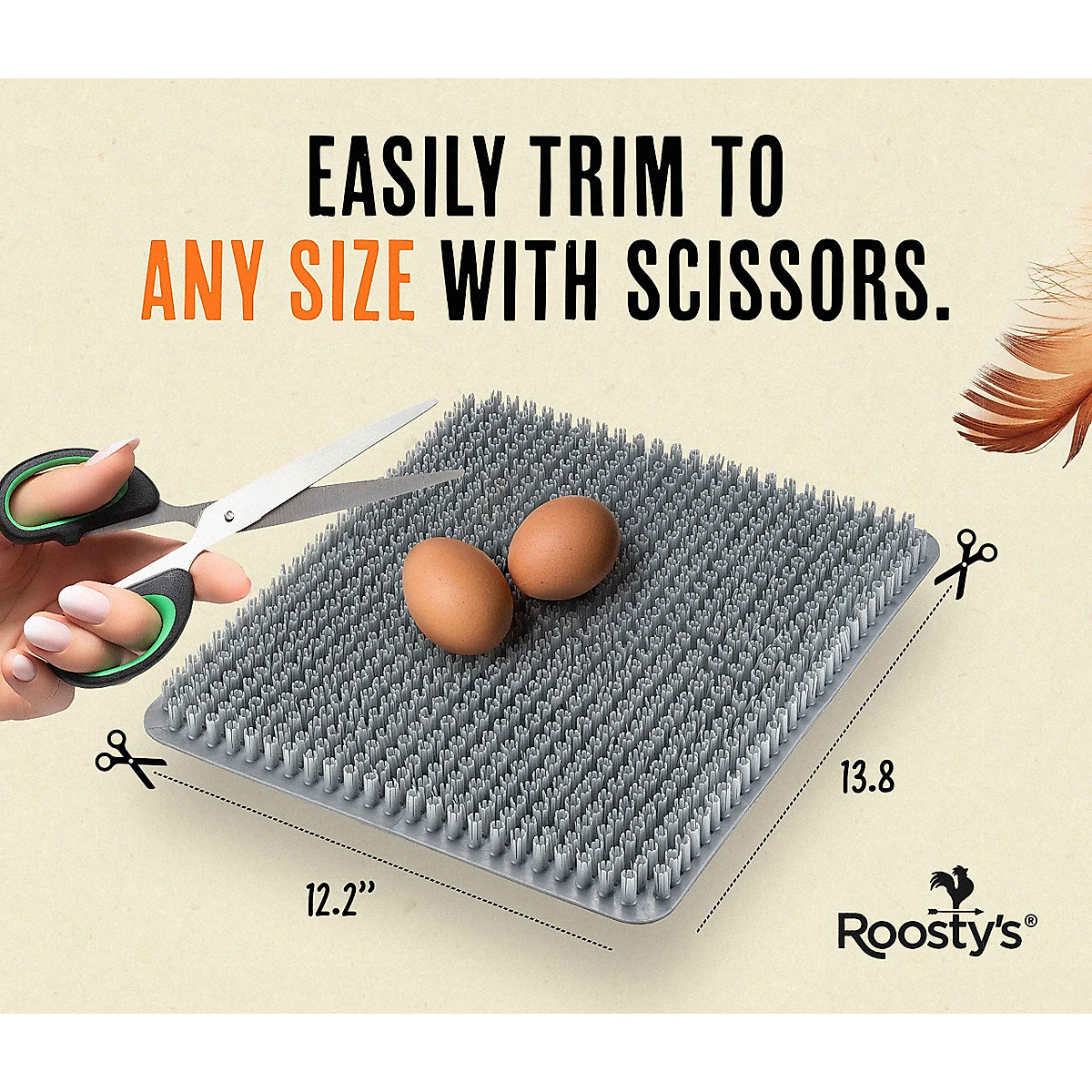 Roosty's Chicken Nesting Box Pads Gray x6 | Washable Plastic Nesting Box Liners | Chicken Bedding for Coop, Nesting Pads, Chicken Laying Boxes, Nesting Pads for Chicken Coop, Chicken Nesting Box Pads