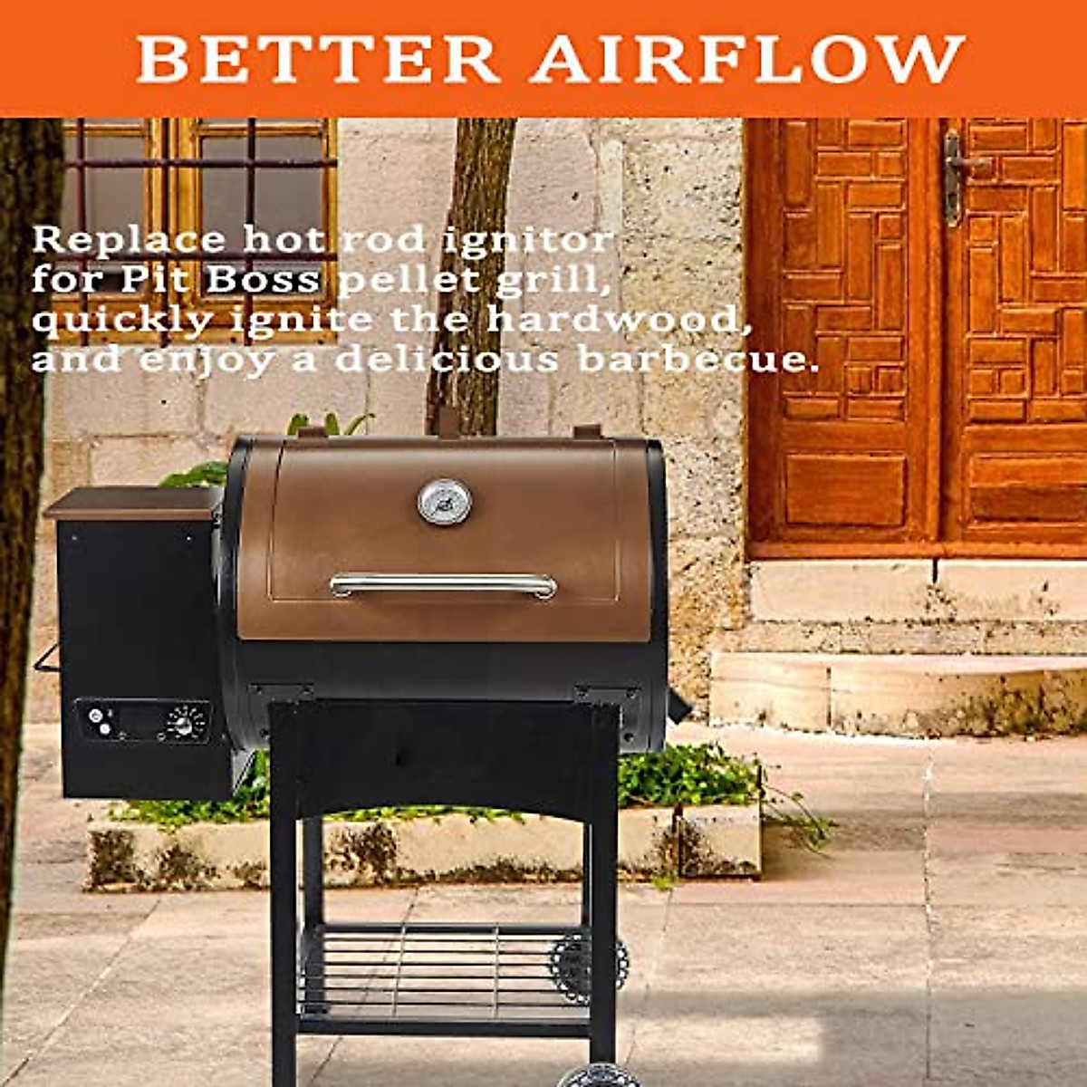 2 Pack Replacement for Pit Boss Hot Rod Ignitor Kit, Hot Igniter Kits Compatible with Pitboss& Camp Chef Pellet Grill, Comes with 2pc Fuses