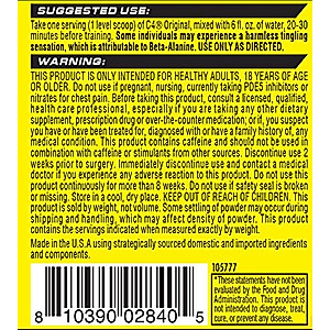 Cellucor C4 Original Pre Workout Powder ICY Blue Razz - Vitamin C for Immune Support - Sugar Free Preworkout Energy for Men & Women - 150mg Caffeine Plus Beta Alanine Plus Creatine - 30 Servings