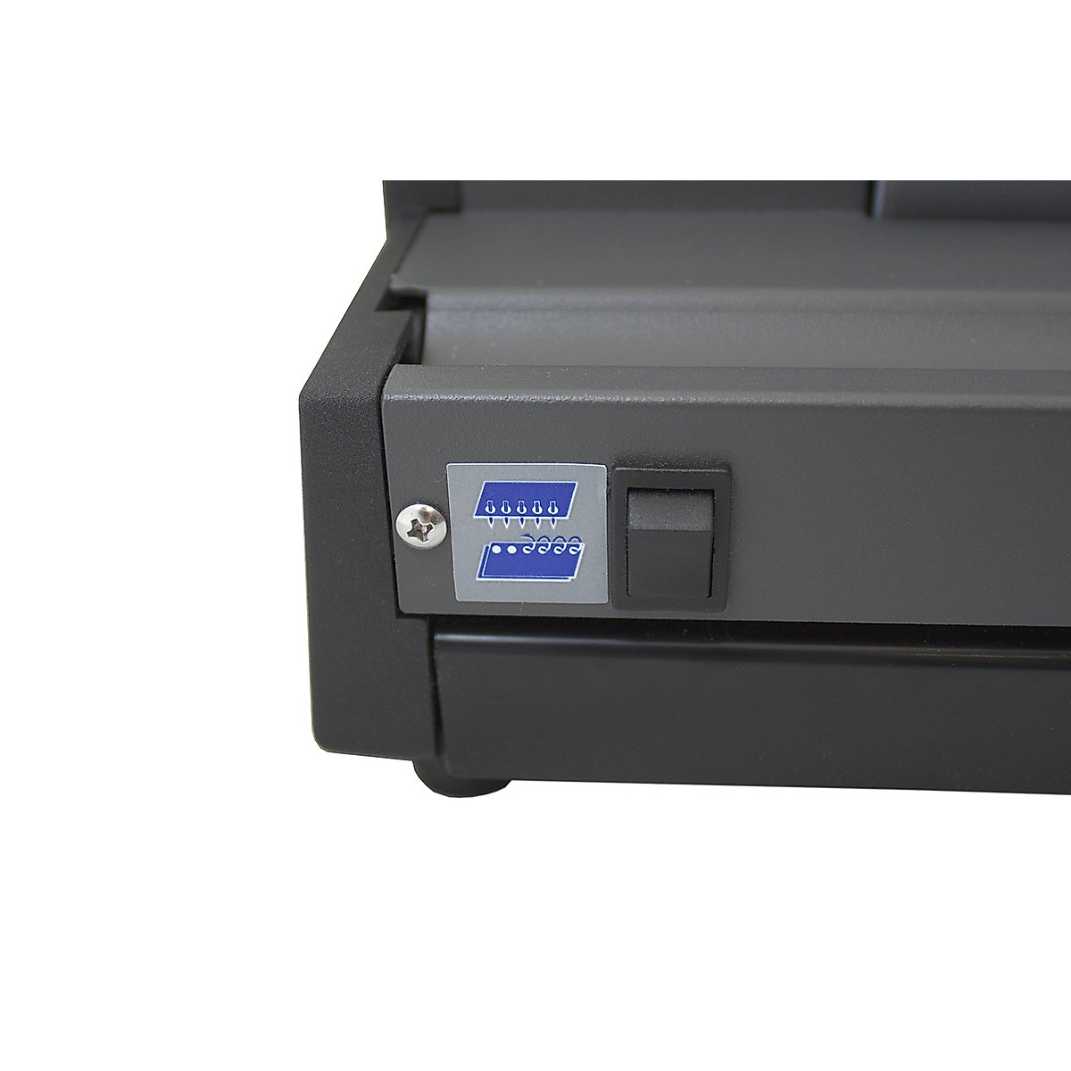 Akiles ACM-EX41+ Model CoilMac-EX41+ All-In-One Electric Coil Punch, Electric Inserter, and Manual Crimper; Special 4 x 5mm Oval Holes; Letter 4:1 (0.248") Pitch; All 54 Disengageable Pins