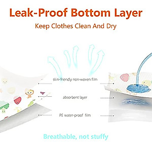 MOSHAINE Disposable Bibs 30 PCS Baby Bib Waterproof for Toddlers with Food Catcher Pocket and Adjustable Fastener Feeding Bib Suitable Kids for Feeding,Traveling,Outdoor Use