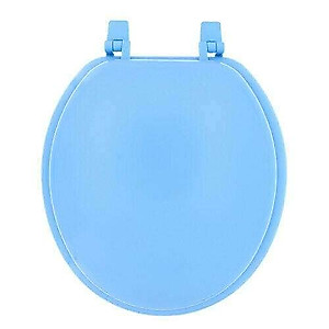 UYSB Round Wood Toilet Seat - Blue Toilet Seats Bathroom accessories Toilet seat Toilet seat cover Home improvement Toilet seat risers Sitz bath for toilet seat Toilet seats Raised toilet seat