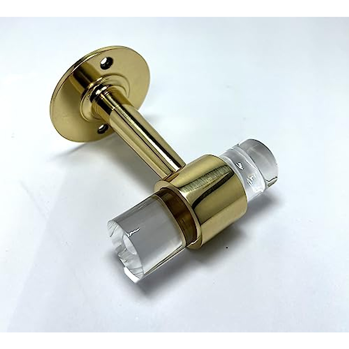 Morco Deco Brass Lucite Robe Hook Handmade Bathroom Kithcen Towel Hook Lucite Brass Coat Hook Hangers Storage Hook (Polished Brass)