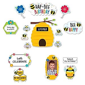 CTP Birthday Bees Mini Bulletin Board Set for Classroom (Creative Teaching Press 10688)