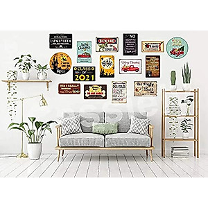 Xiddxu Round Metal Tin Sign Rustic Wall Decor Fishing Wreath Sign,Gone Fishing Sign Metal Round Tin Signs Decor Wall Art Posters Gifts for Door Plaque Home Bars Clubs Cafes, 12x12 Inch