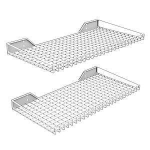 Ultrawall Wall Mounted Storage Shelf for Garage, 2 Pack Metal Shelf Rack, Heavy-Duty Wall Organizer Shelves Suitable for Shop, Shed, Garage 23.5inch x 12inch(White)