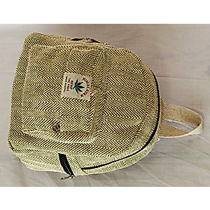 Eco Friendly Mini Backpack For women Handmade Hemp Backpack For Women organic Beautiful Small Backpack (LIGHT GREEN)
