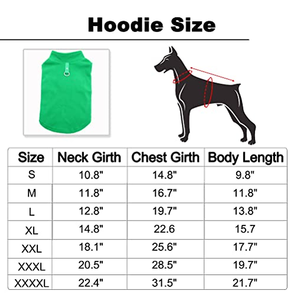 Dog Fleece Vest Soft Winter Jacket Sweater with D-Ring Leash Cold Weather Coat Hoodie for Small Medium Large Dogs Dark Green X-Large