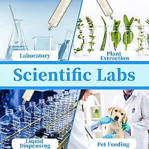 Gufastoe 1 Pack Glass Syringes with Caps 50cc/ml for Lab Laboratory