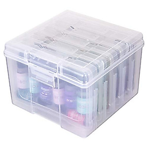 ArtBin 6947ZZ Photo & Craft Organizer Set, Large Box with [5] Plastic Storage Cases Inside, Clear