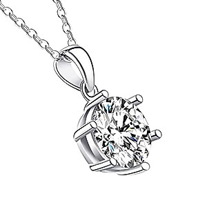 Gifts for Women Wife Gifts Anniversary, Diamond Necklace for Wife 1CT-4CT Moissanite Necklace Gift for Her Mothers Day Gifts for Mom Wife Women Jewelry Gifts, Birthday Christmas Day Gifts Valentine's Day for Her (3CT)