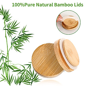 Wooden Mason Jar Lids, 8 Pcs Bamboo Wooden Storage Lids Regular Mouth, ECO Reusable Ball Wooden Lids For Mason Jars