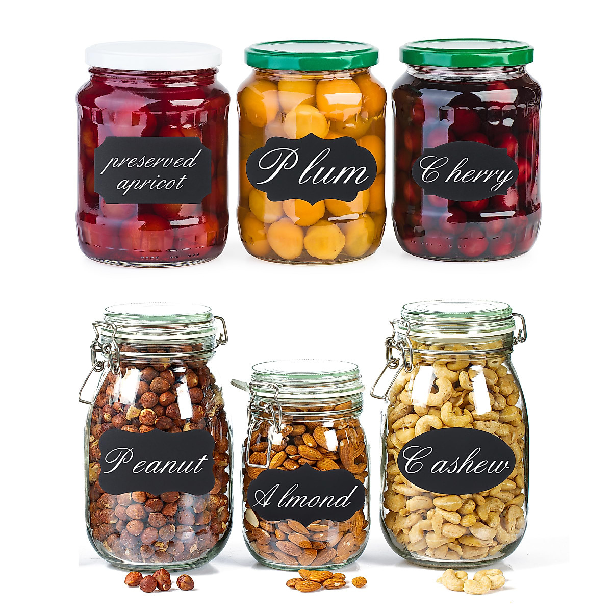 Mr. Pen- Chalkboard Labels, 100pc, Assorted Shapes, 1 White Chalk Marker and Small Towel, Labels, Label Stickers, Labels for Storage Bins, Sticker Labels, Bottle Labels, Food Labels, Jar Labels