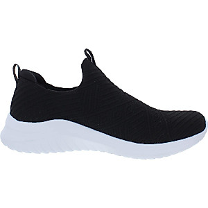 Skechers Womens Knit Fitness Athletic and Training Shoes B/W 8 Medium (B,M) Black